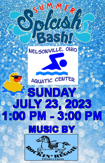 Nelsonville Aquatics Center, “Summer Splash Bash” Sun, 7/23/23, 1PM to ...